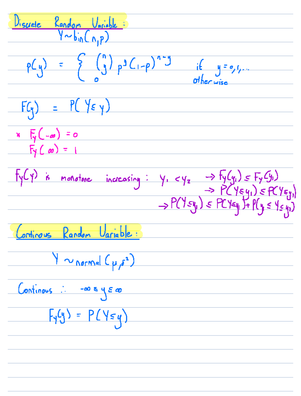 POLE Week 4 - Summary Stats on Discrete & Continuous Random Variables ...