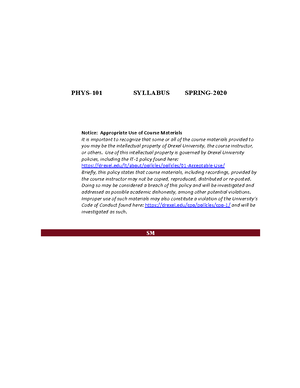 PHYS 101 Midterm 1 Study Guide - PHYS 101 - Winter 202 4 - 2025 Midterm 1 Study Guide When ...