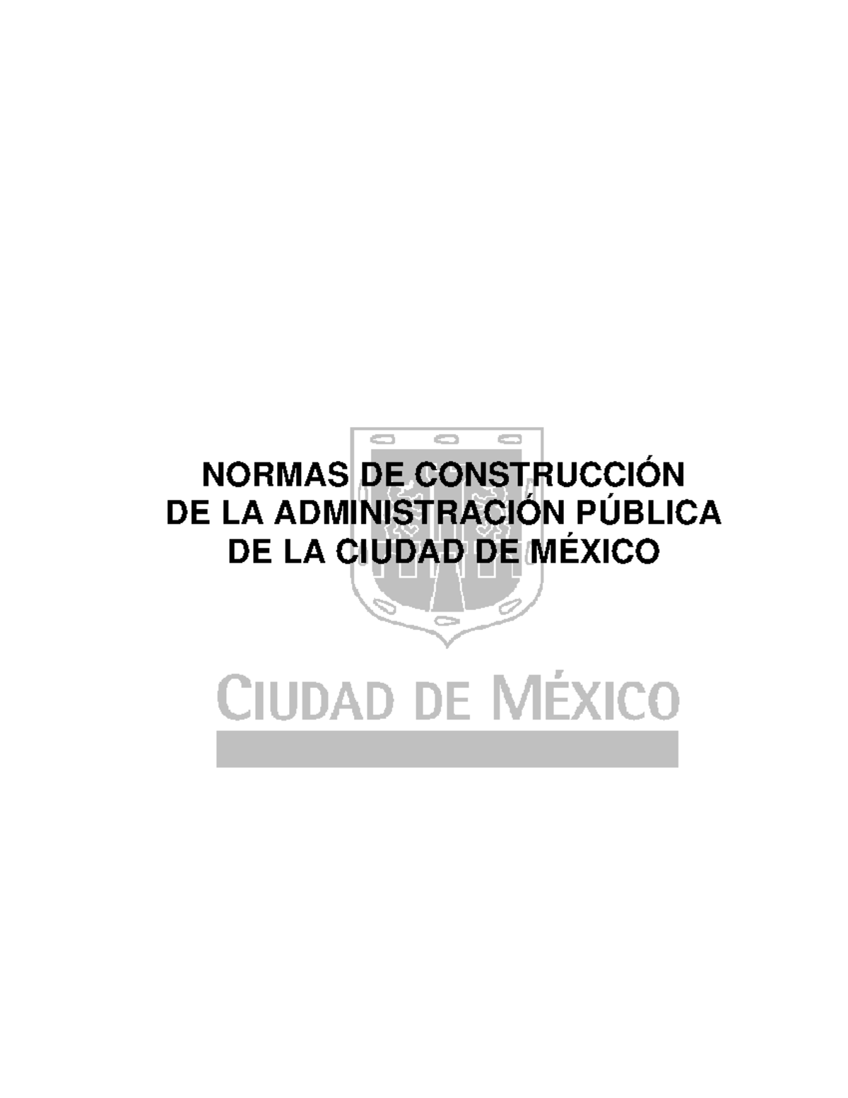 Normas de Construcción de la Administración Pública de la CDMX - Libro ...
