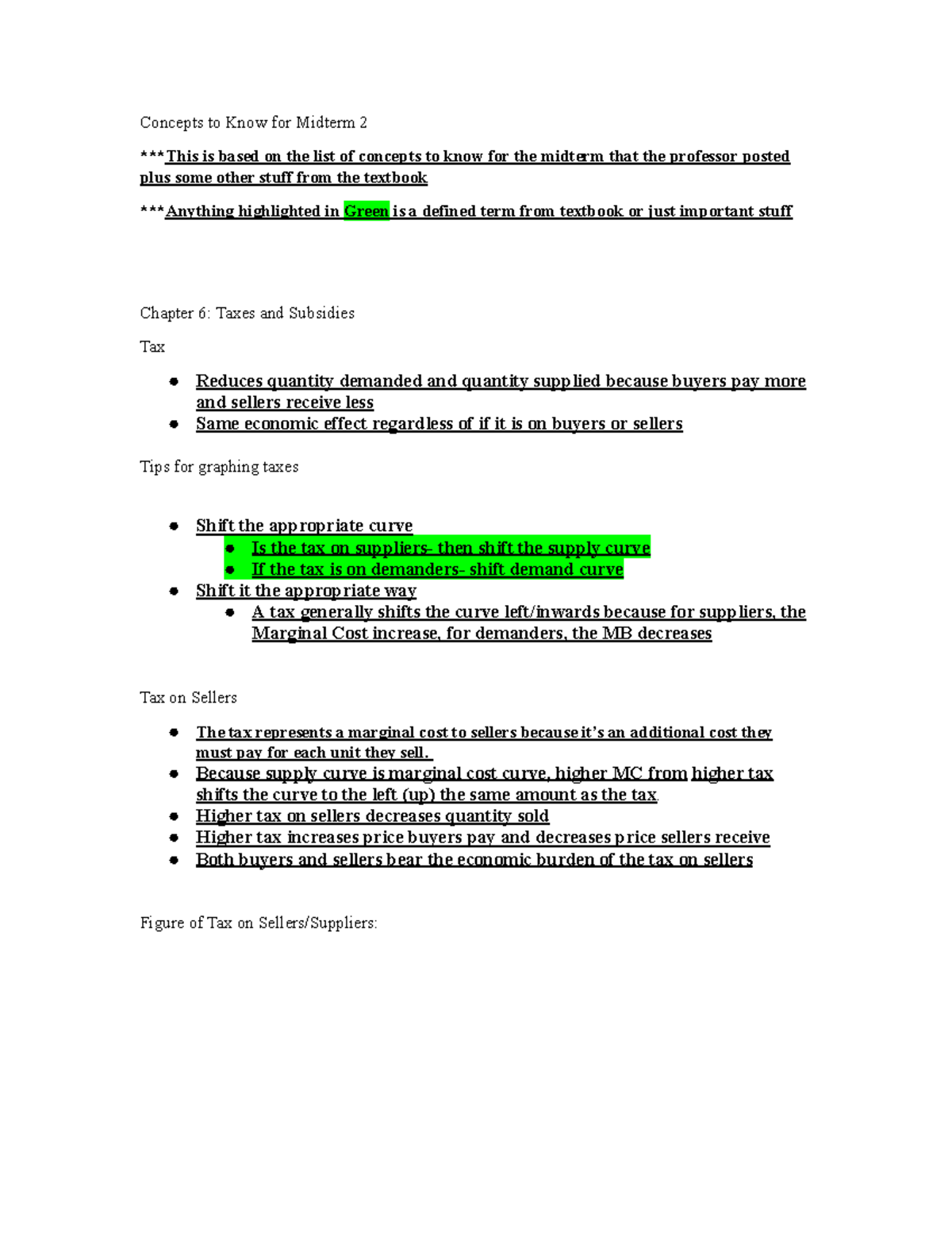 Micro Economics Midterm 2 Study Guide: Key Concepts and Graphs - Studocu