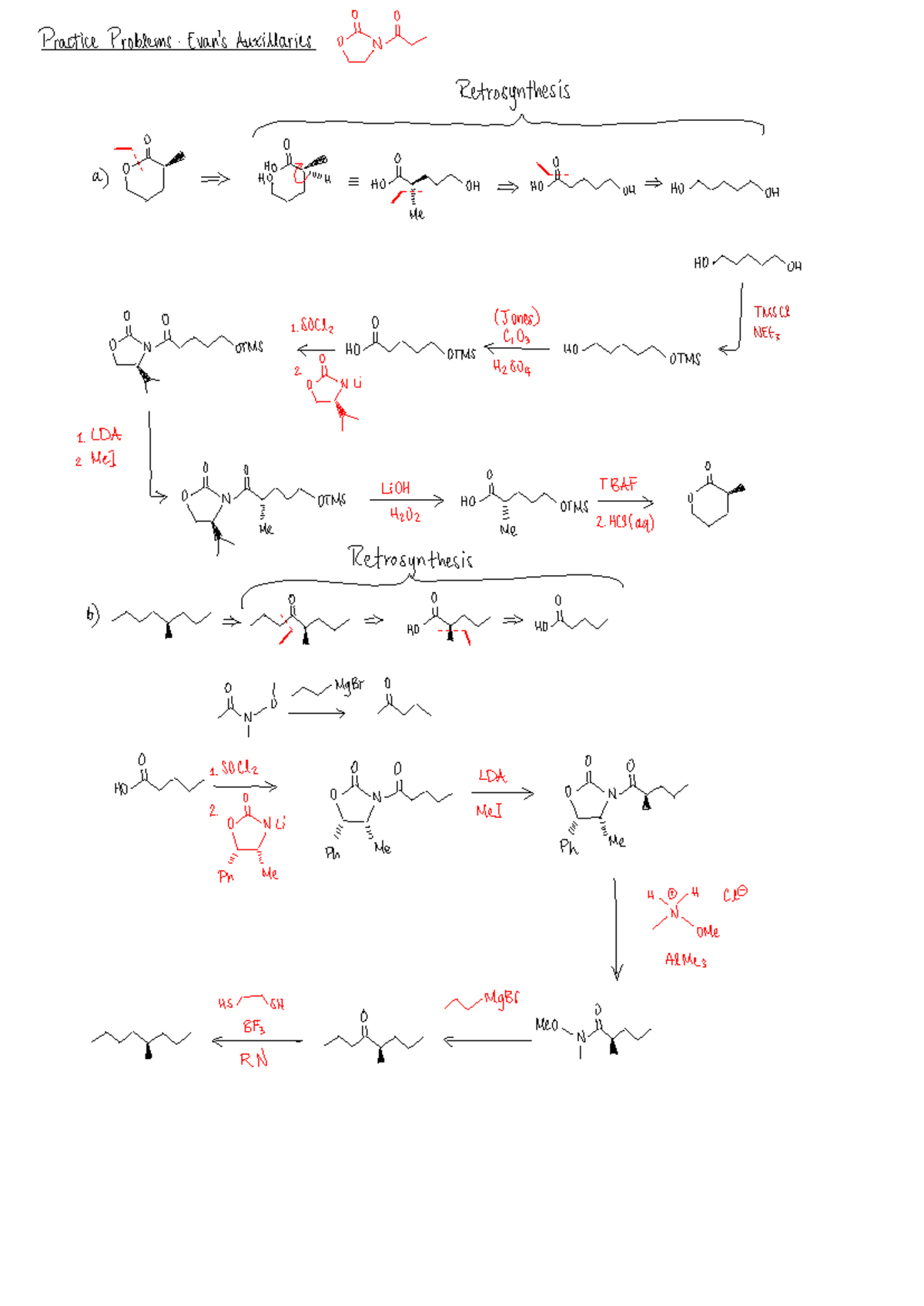 Practice Problems: Auxiliaries in Organic Chemistry (CHEM 101) - Studocu