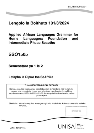 [Solved] What is the meaning of tshomo - Applied African Languages ...