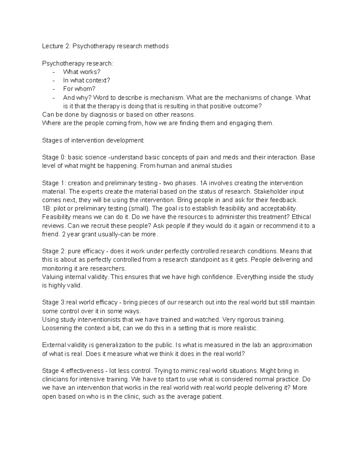 Psyc 360 - Lecture 2: Mechanisms of Change in Psychotherapy Research ...