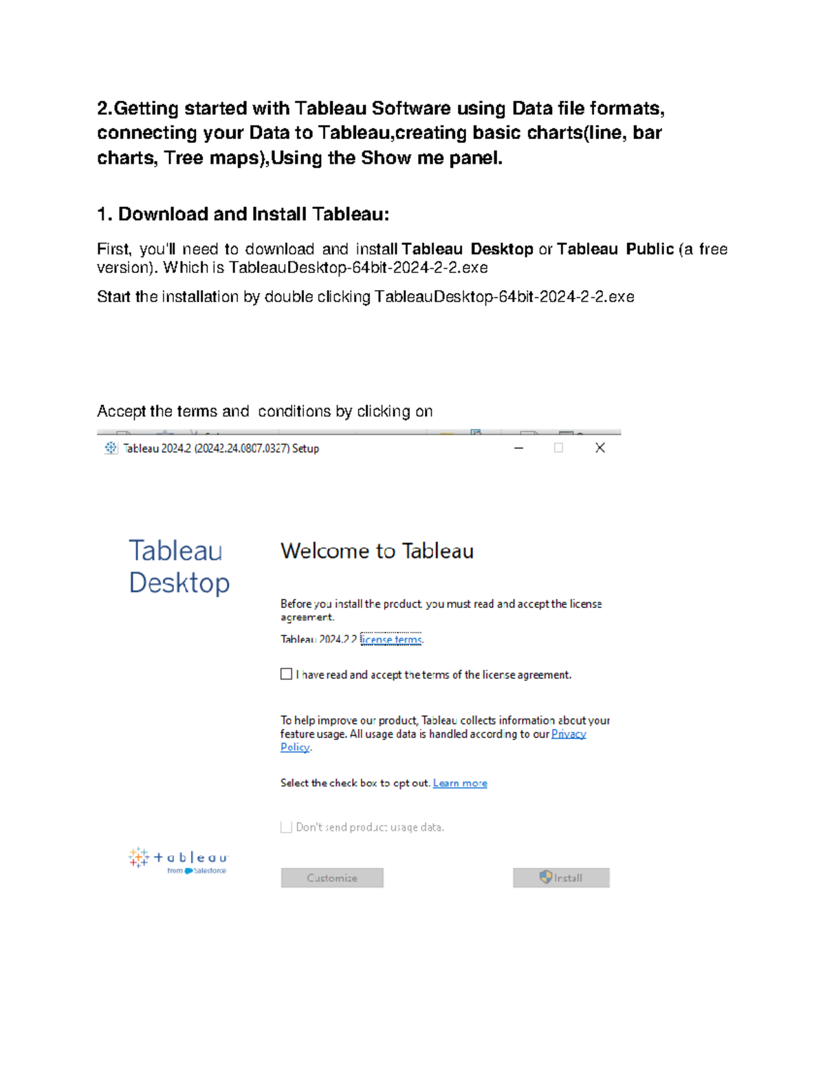DVRP: Getting Started with Tableau - Data Formats & Basic Charts - Studocu