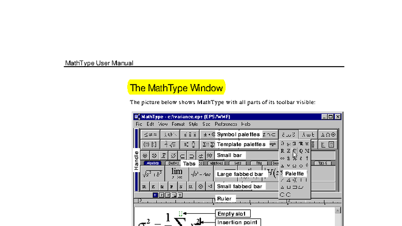MathType User Manual: Essential Tutorials and Features - Studocu