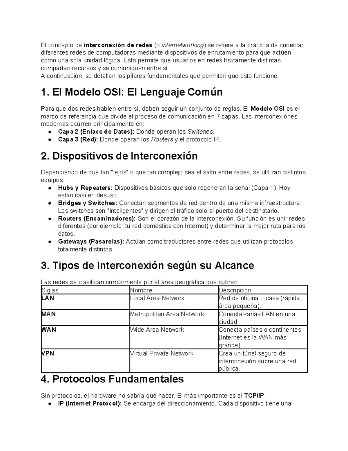 Interconexiones de Redes: Fundamentos y Dispositivos Clave - Studocu