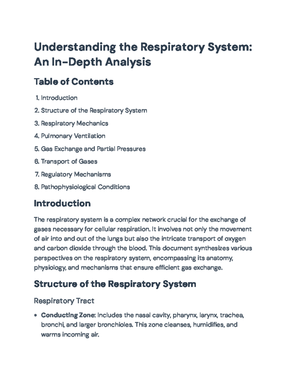 Understanding the Respiratory System: Anatomy, Physiology & Pathophysiology (BIO - Studocu