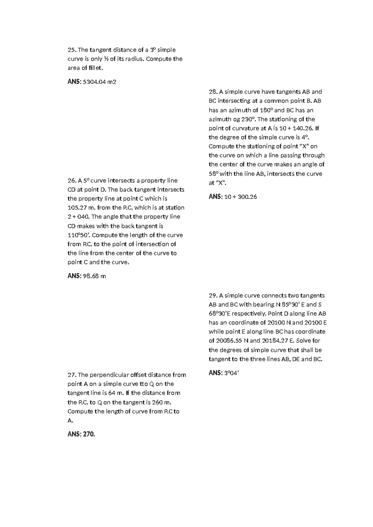 Surveying Practice Materials: Problem Solving Exercises & Solutions ...