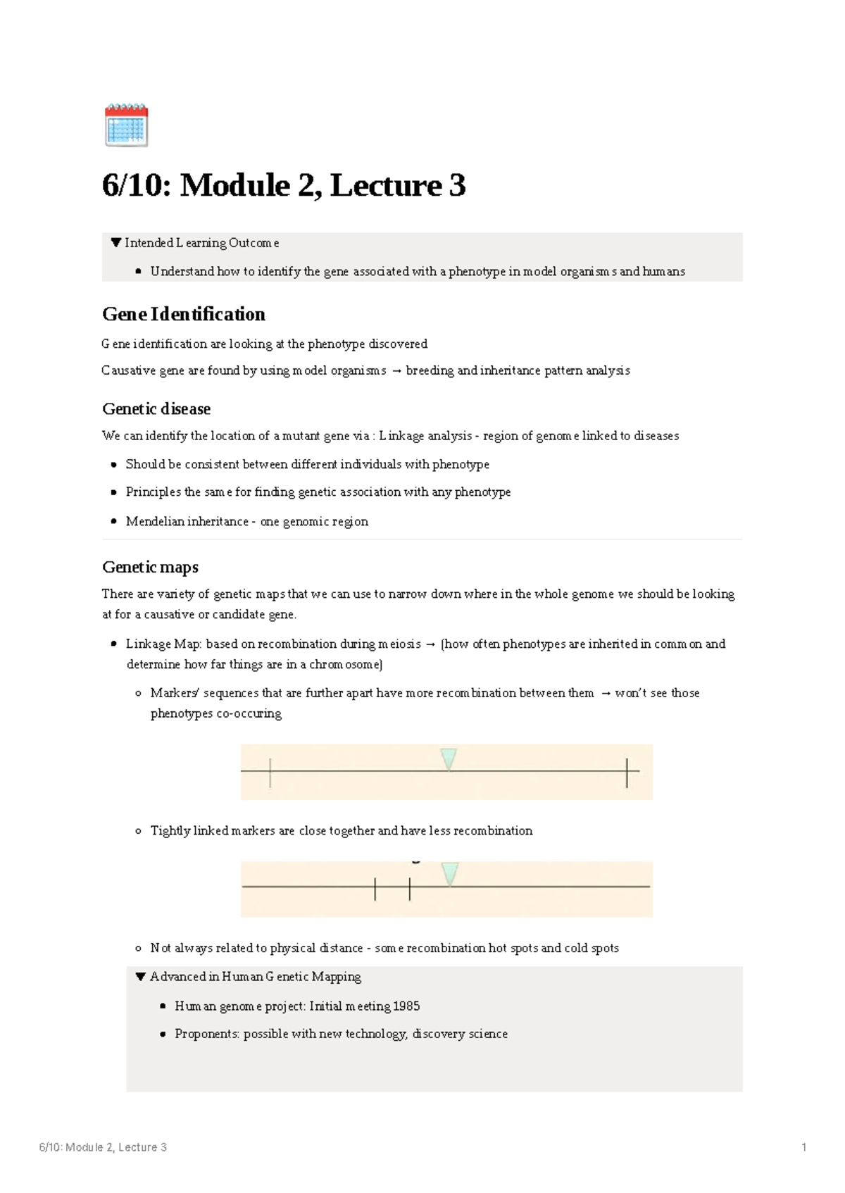 Genetics 101: Module 2, Lecture 3 - Gene Identification & Mapping - Studocu