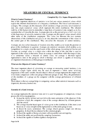 Semi-detailed Lesson Plan in Measure of Central Tendency - Semi ...