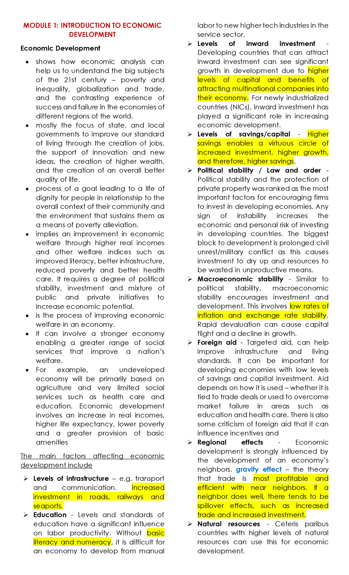 ECO DEV 1 TO 4 Reviewer - eco dev - MODULE 1: INTRODUCTION TO ECONOMIC ...
