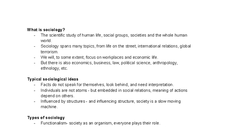 Grundläggande sociologi - What is sociology? - The scientific study of ...