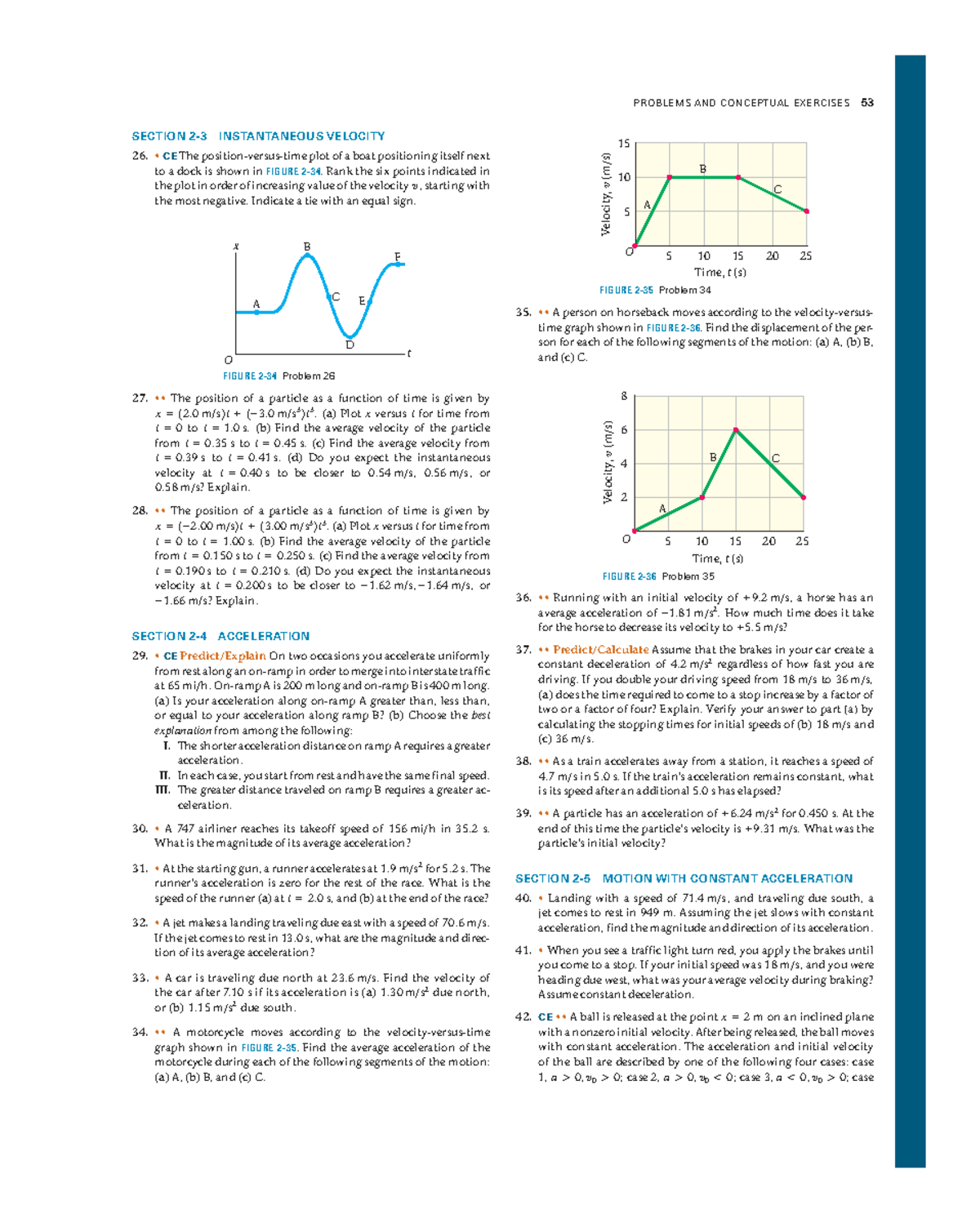 Physics Problem Set: Motion & Acceleration Concepts (15B) - Studocu