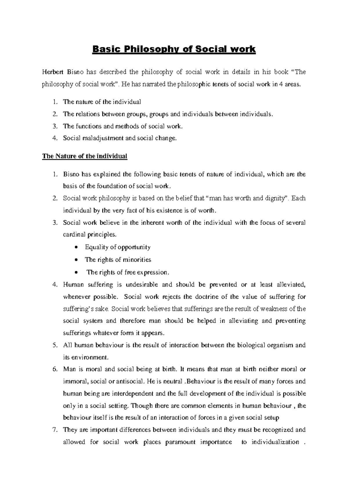 Philosophy of Social Work: Key Concepts and Approaches - Studocu