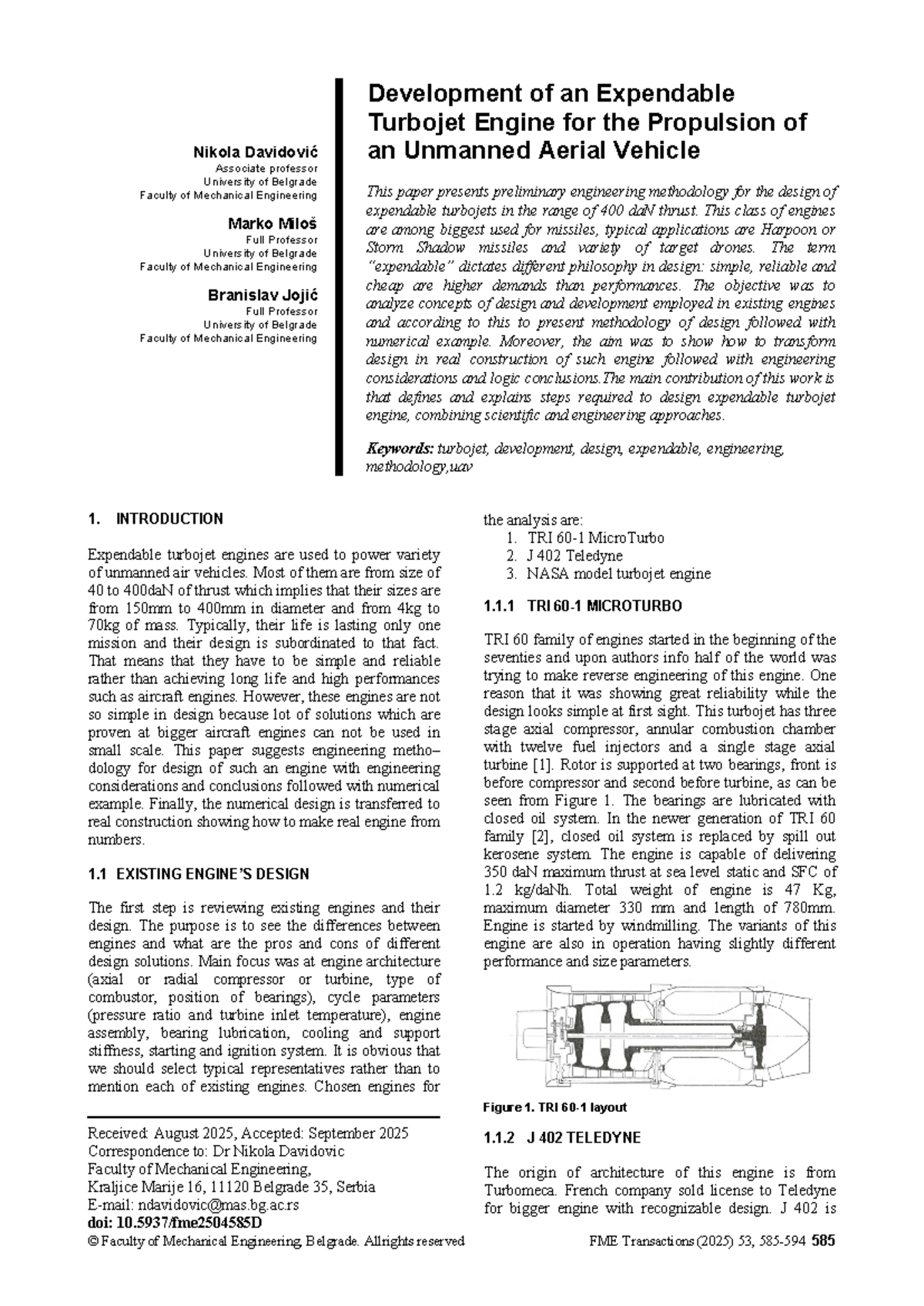 Development of an Expendable Turbojet Engine for UAVs (FME 2025) - Studocu