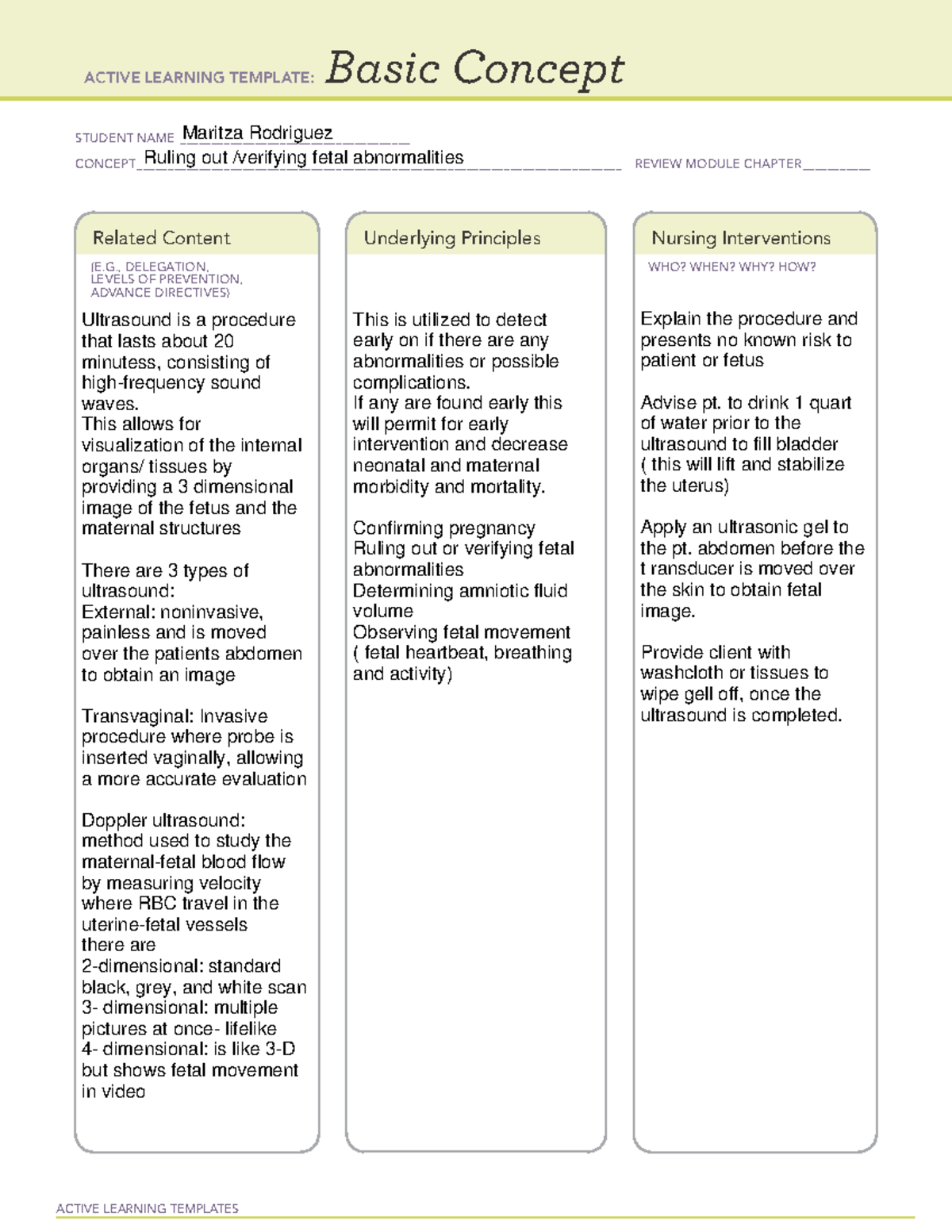 OB ATI A - Remediation: Active Learning Templates & Ultrasound Concepts ...