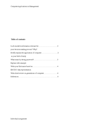 Computer Applications in Management - MGMT2021 - AAU - Studocu