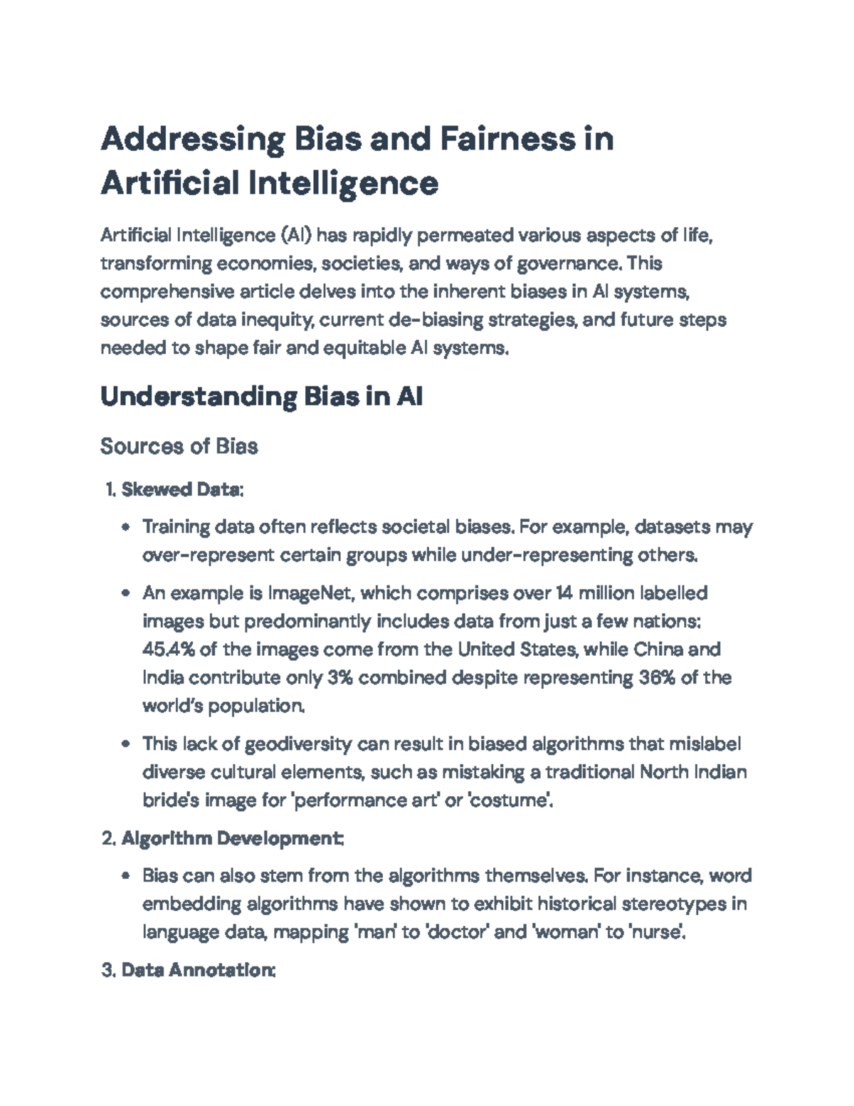 Addressing Bias and Fairness in AI: Strategies for Improvement ...