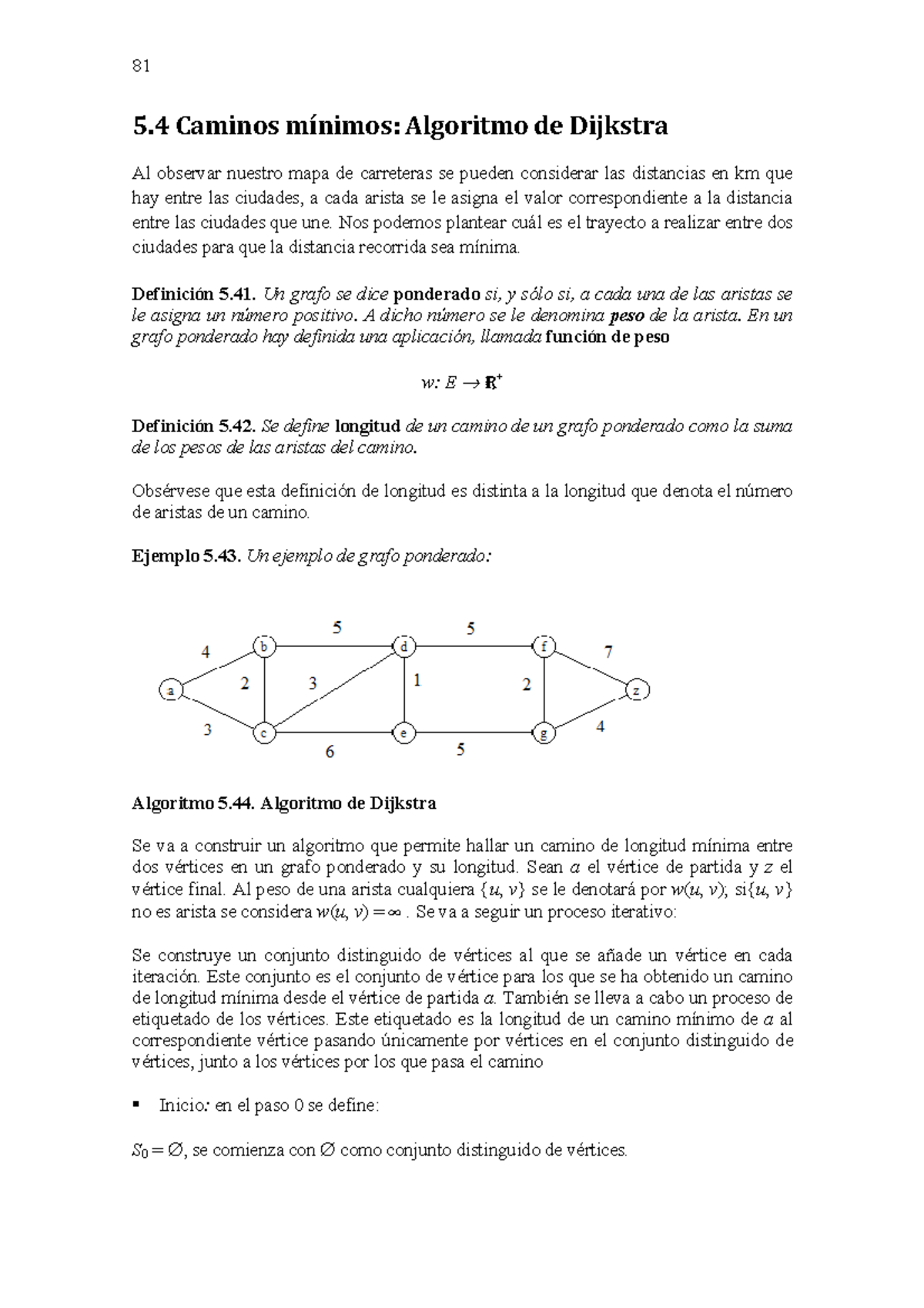 Tema 5 - Caminos Mínimos: Algoritmo de Dijkstra y Ámbitos del Grafo ...