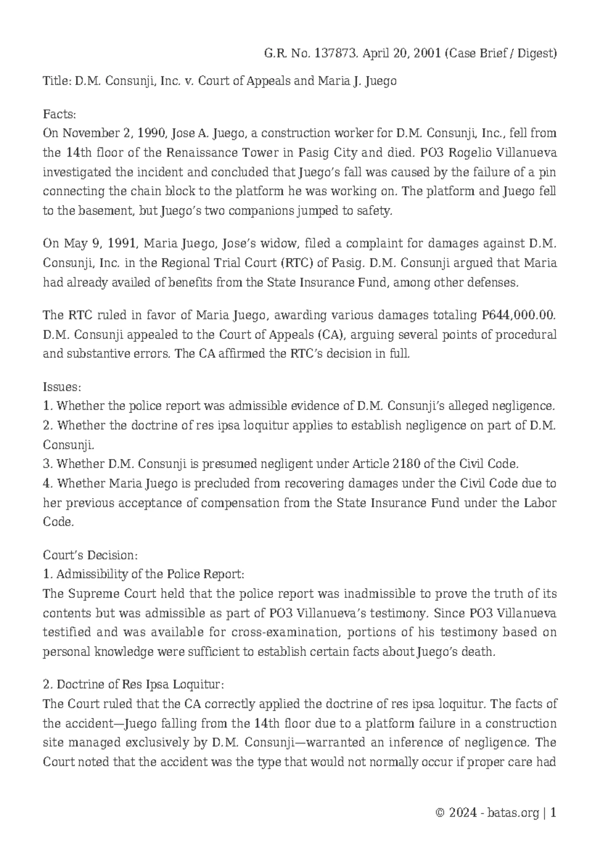 Ocampo vs. Enriquez Case Digest (G.R. No. 225973) - Legal Analysis ...