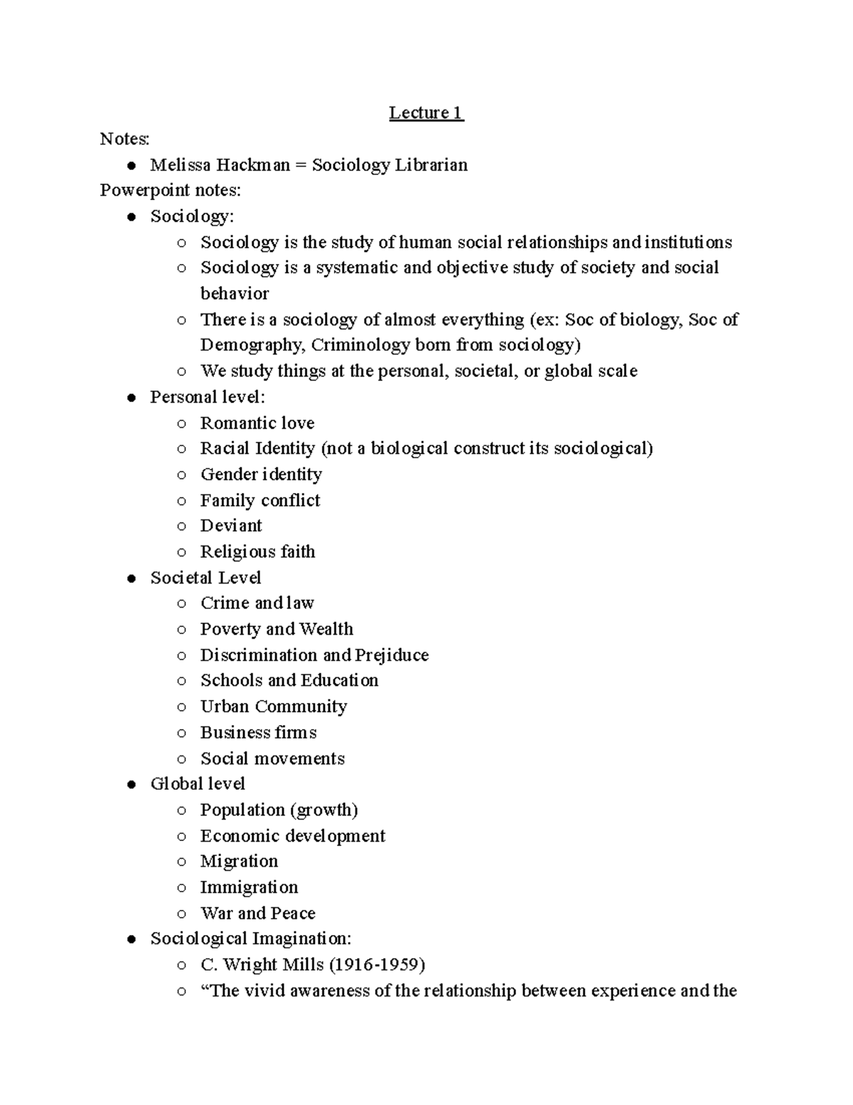 Midterm Guide - Professor Budak - Lecture 1 Notes: Melissa Hackman ...