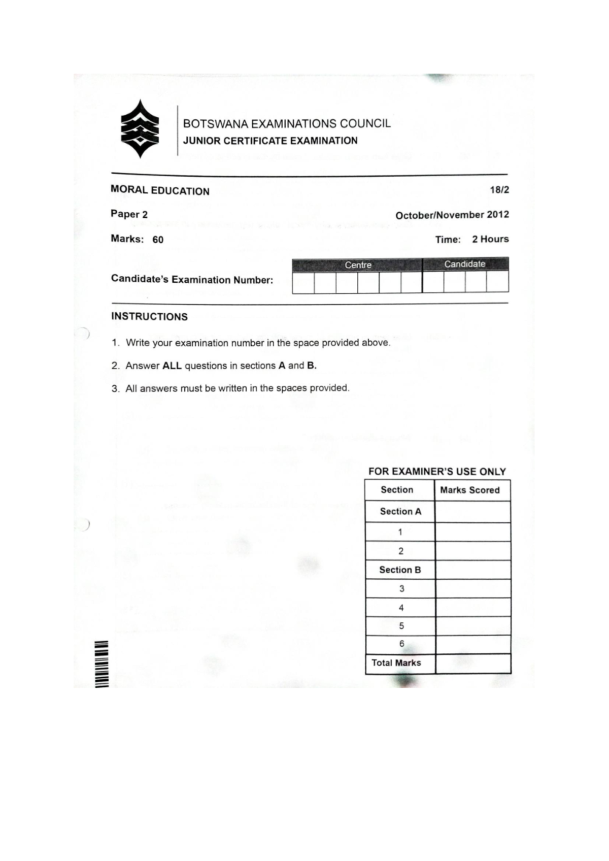 Moral Education JC Final Exams Overview and Key Concepts - Studocu