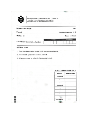 JCE 2020 - Mathematics Paper 2 Past Exam Questions and Solutions - Studocu