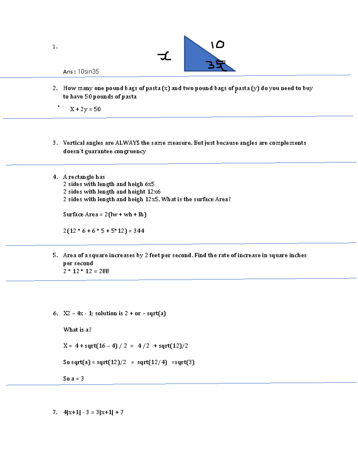 MATH 101 Final Exam Real Questions - August 2022 - Studocu