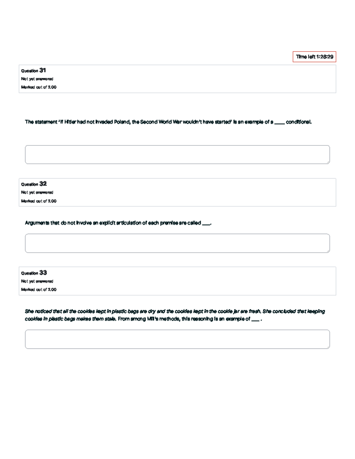 Quiz 1 - Logic and Reasoning Questions (Page 3 of 4) - Studocu