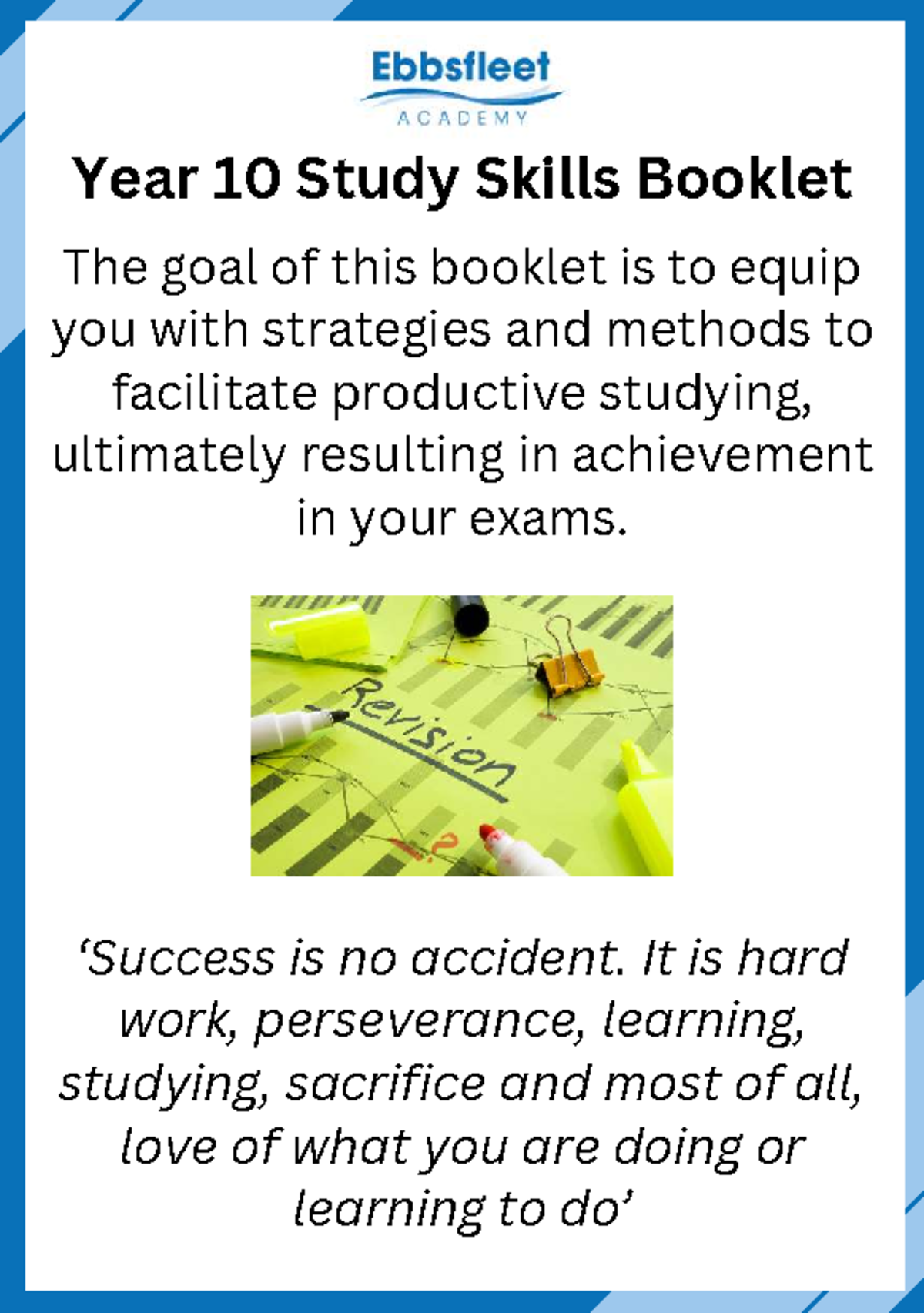 Y10 Study Skills Booklet: Strategies for Effective Exam Preparation ...