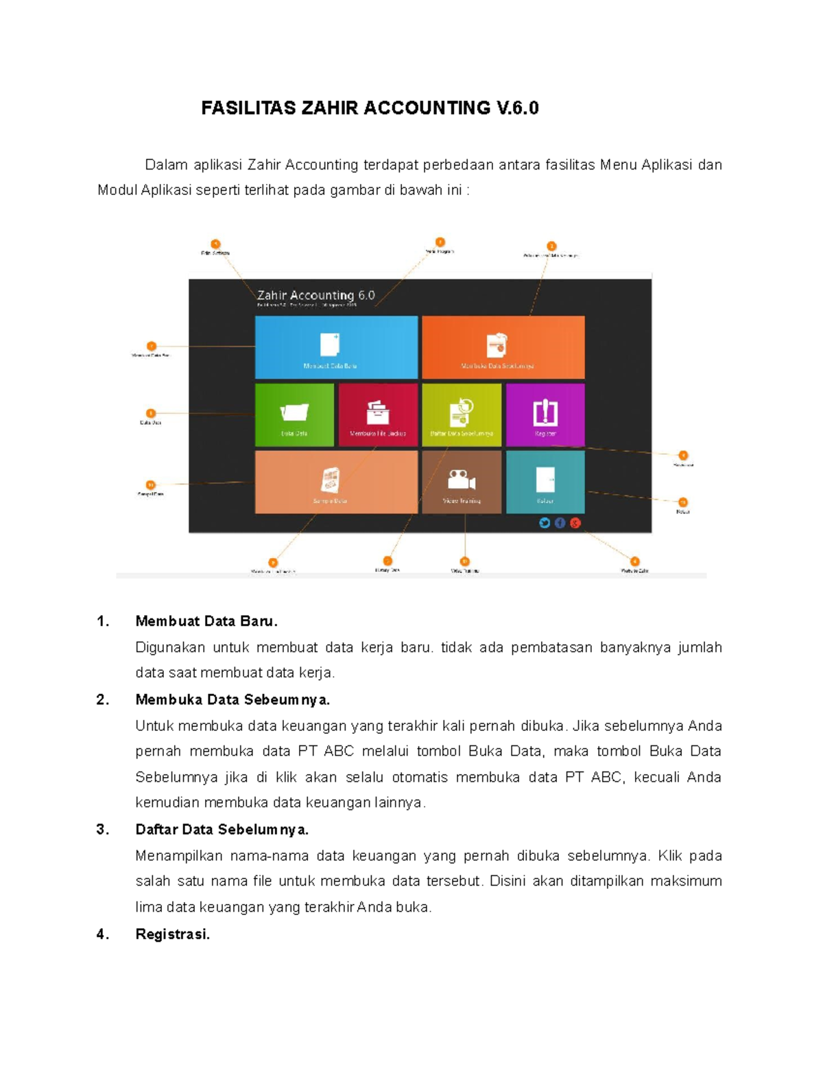 Fasilitas Menu dan Modul dalam Zahir Accounting V.6 - Panduan Lengkap ...