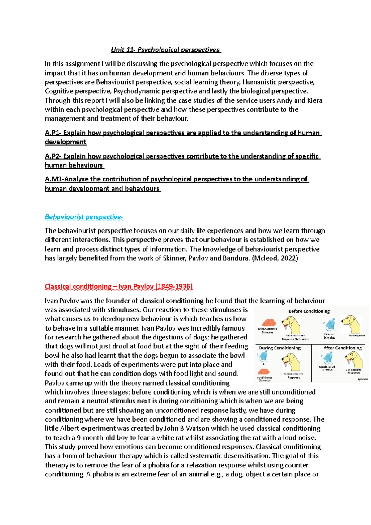 Unit 11 - Resub - This assignment received a Distinction - Unit 11 ...