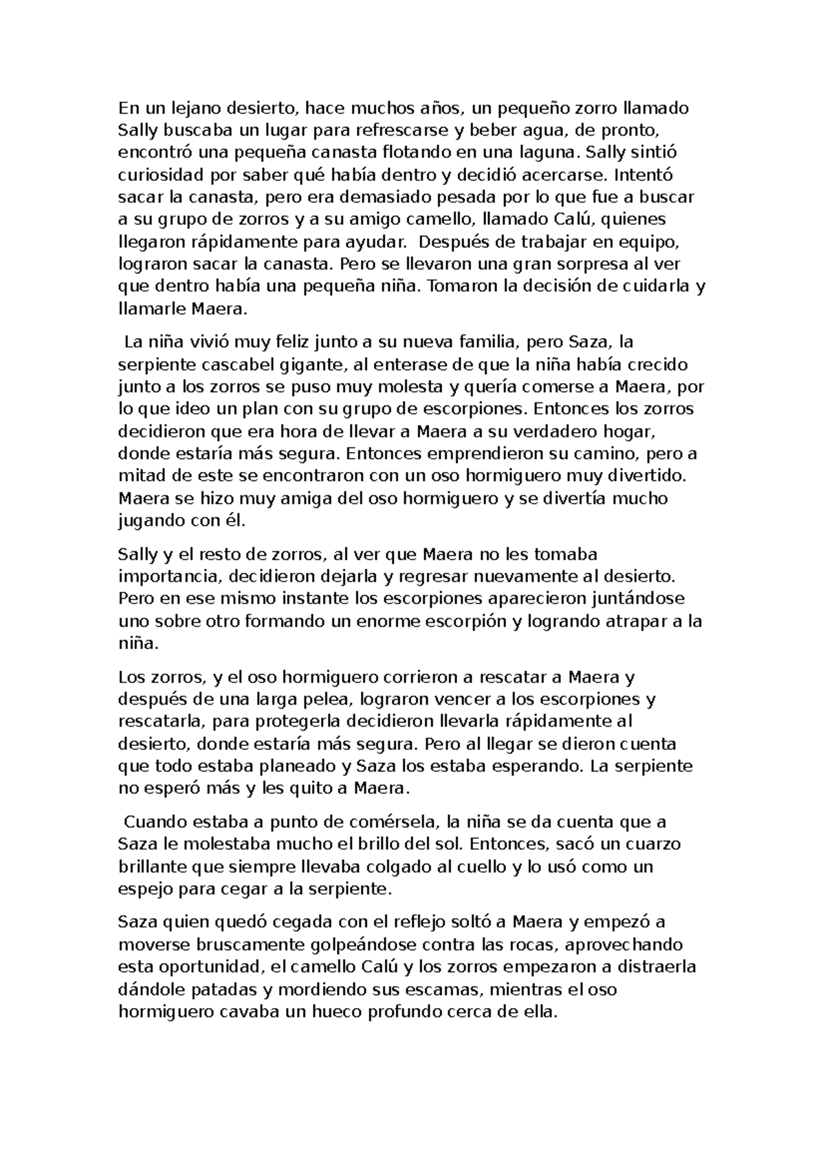El libro del desierto: Recreación del cuento de Maera y sus amigos ...