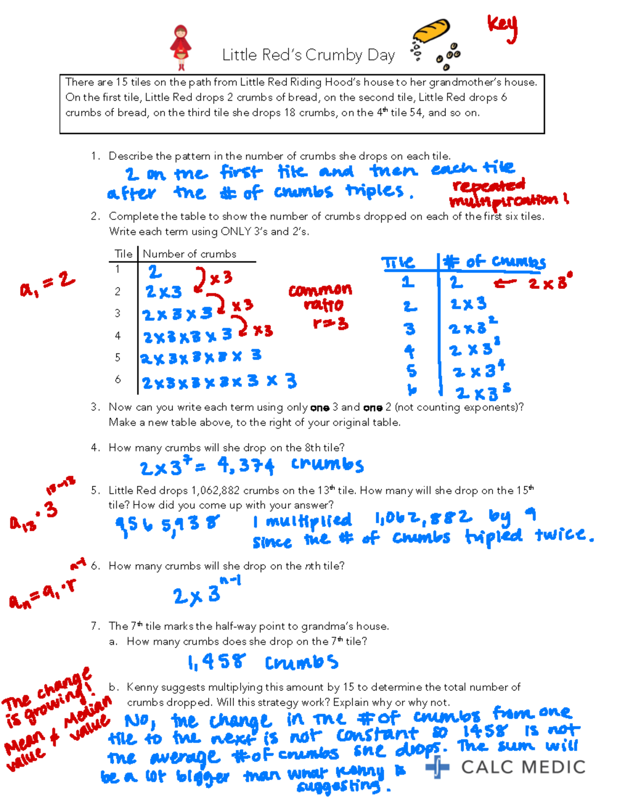 Lesson 4 - Analyzing Crumb Patterns in Geometric Sequences - Studocu