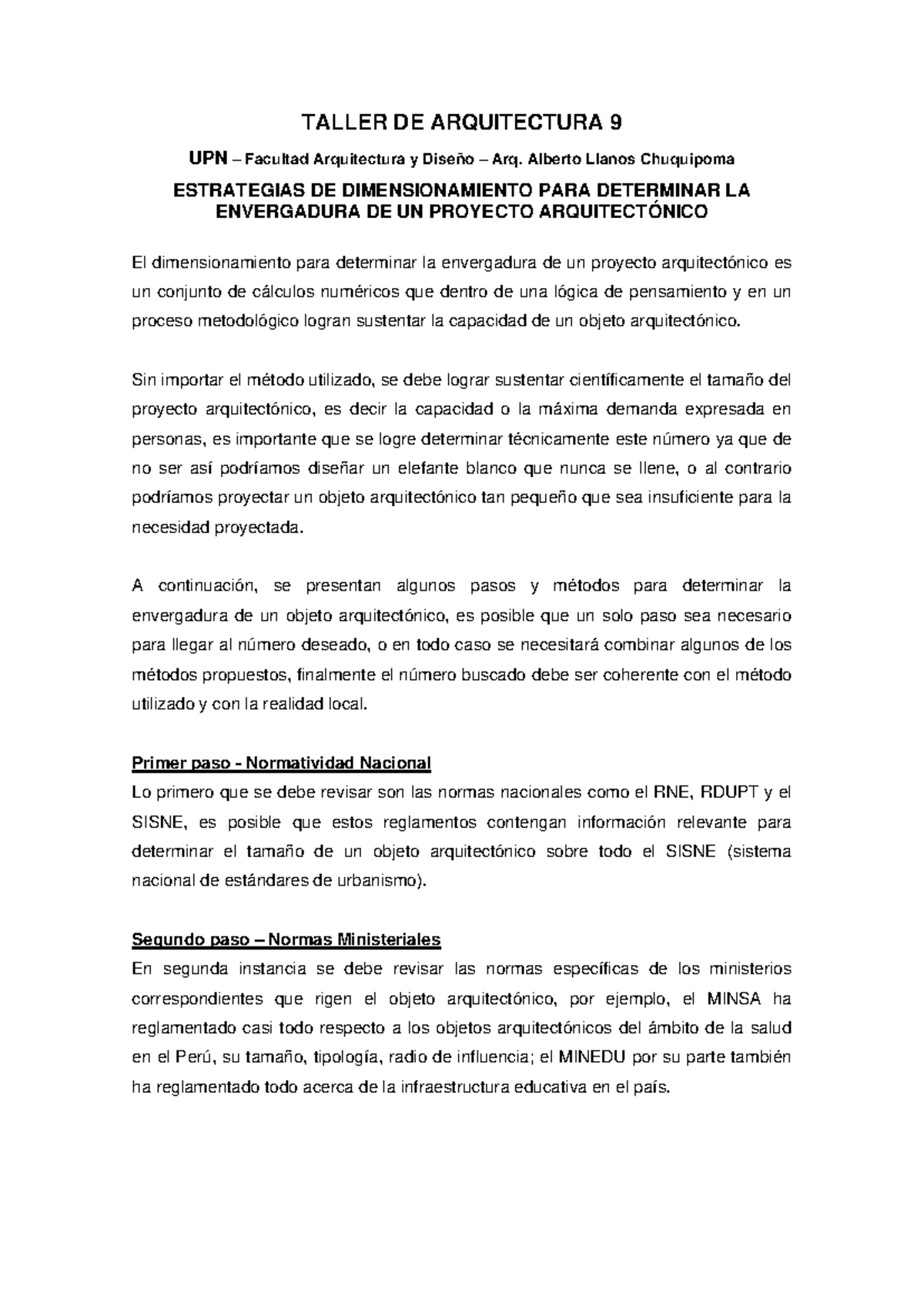 Estrategias de Dimensionamiento A013 - Taller de Arquitectura 9 - Studocu
