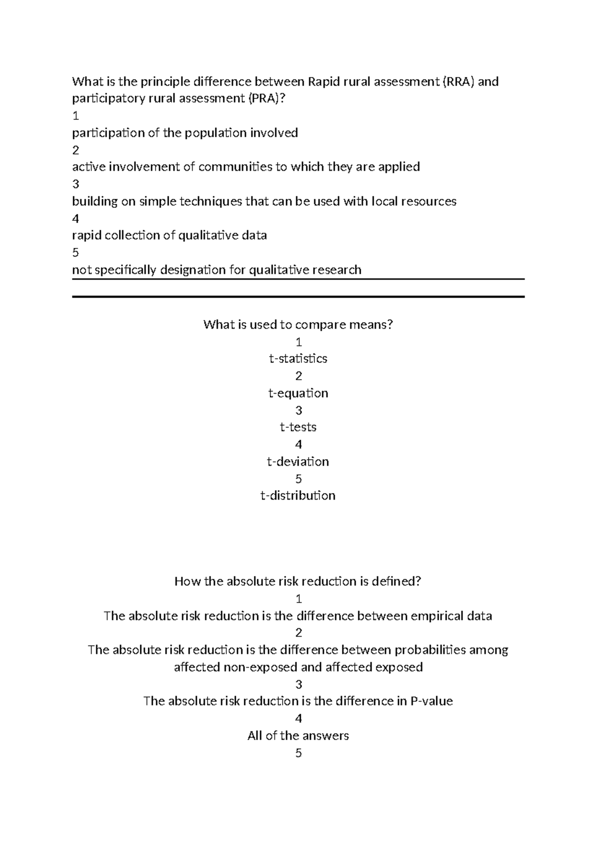 Understanding Key Differences in RRA vs PRA: A Comparative Study - Studocu