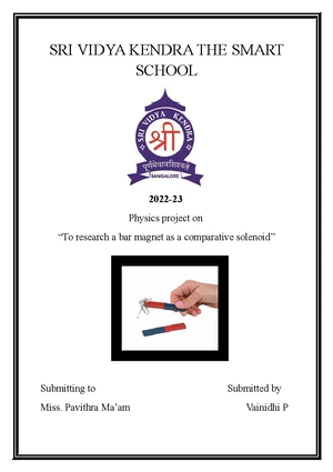 Physics investigatory project(final copy)3 - SRI VIDYA KENDRA THE SMART ...