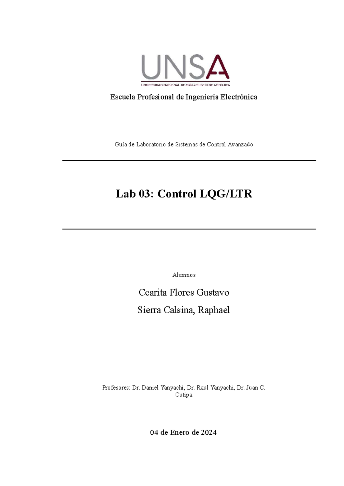 Guía de Laboratorio 03: Control Avanzado SCA 2023 B - Studocu
