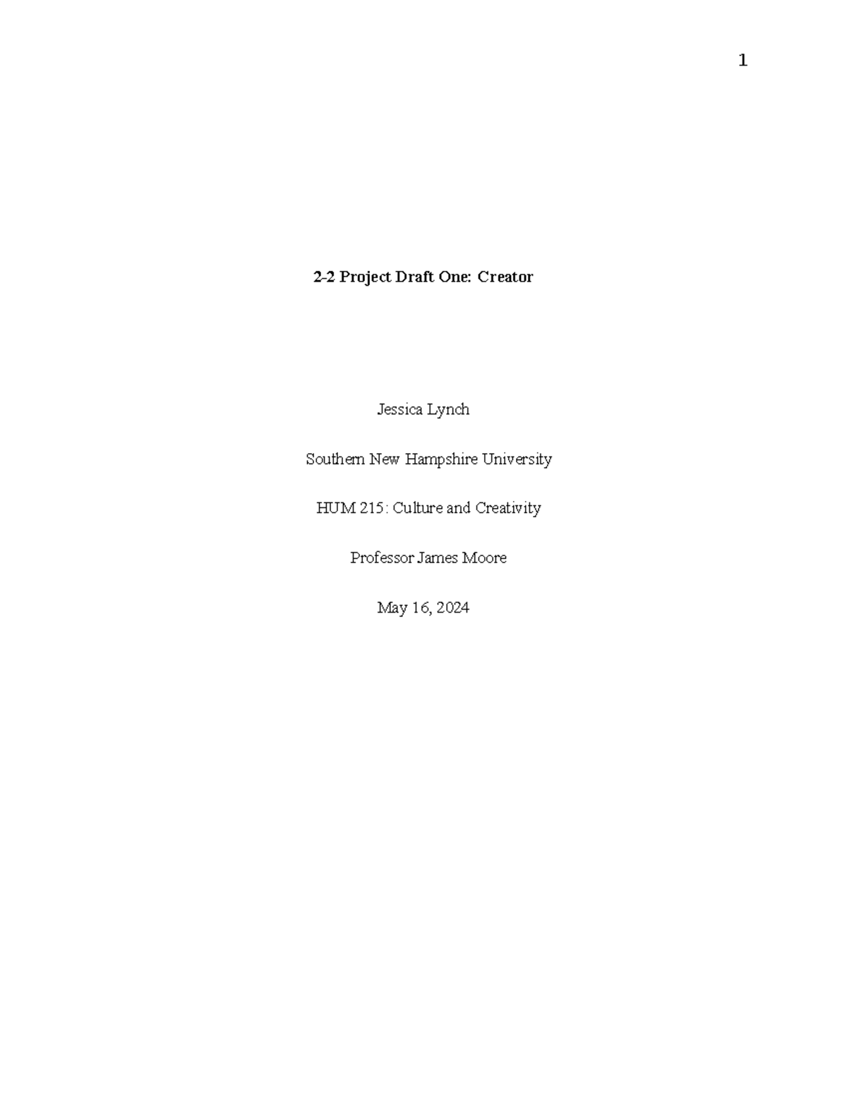 HUM 215: Mod 2-2 Project Draft on Nina Simone's Impact - Studocu