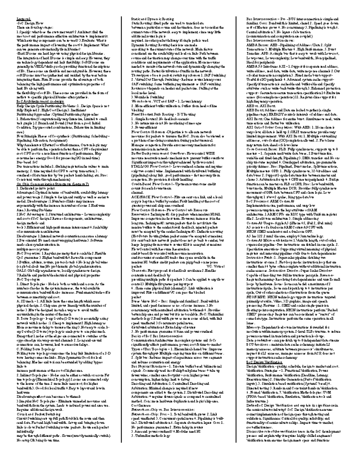 Coe838 - SoC Design Flow Lecture Notes and Key Concepts - Studocu