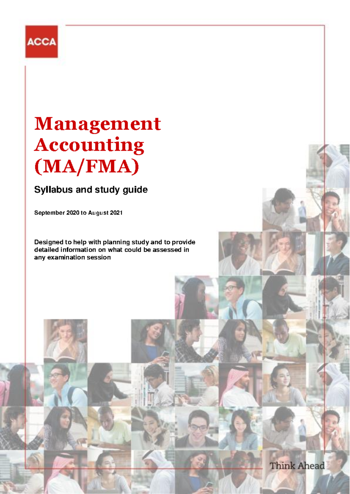 MA/FMA Management Accounting Syllabus & Study Guide 2022-23 - Studocu