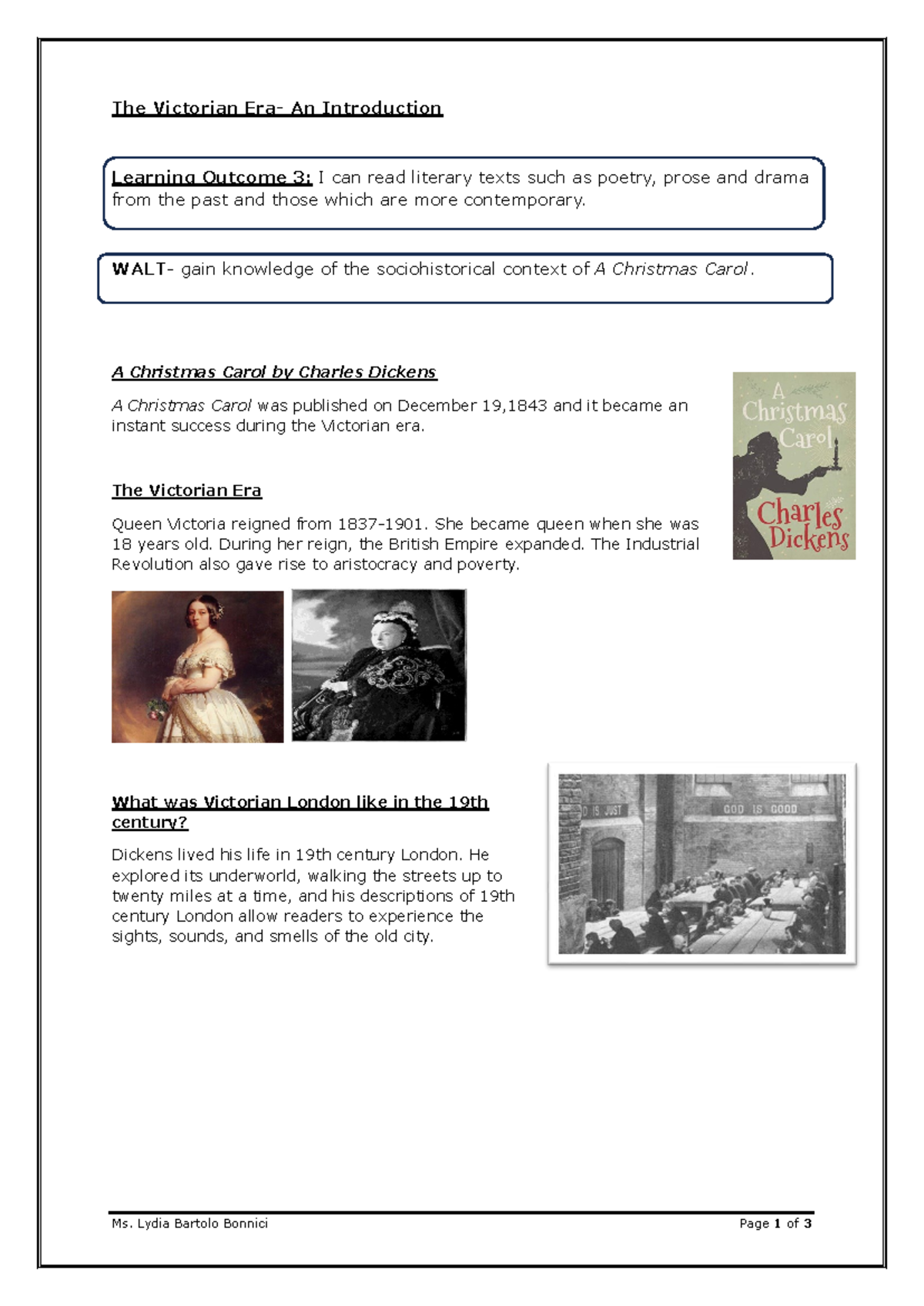 The Victorian Era: Understanding A Christmas Carol and Its Context ...