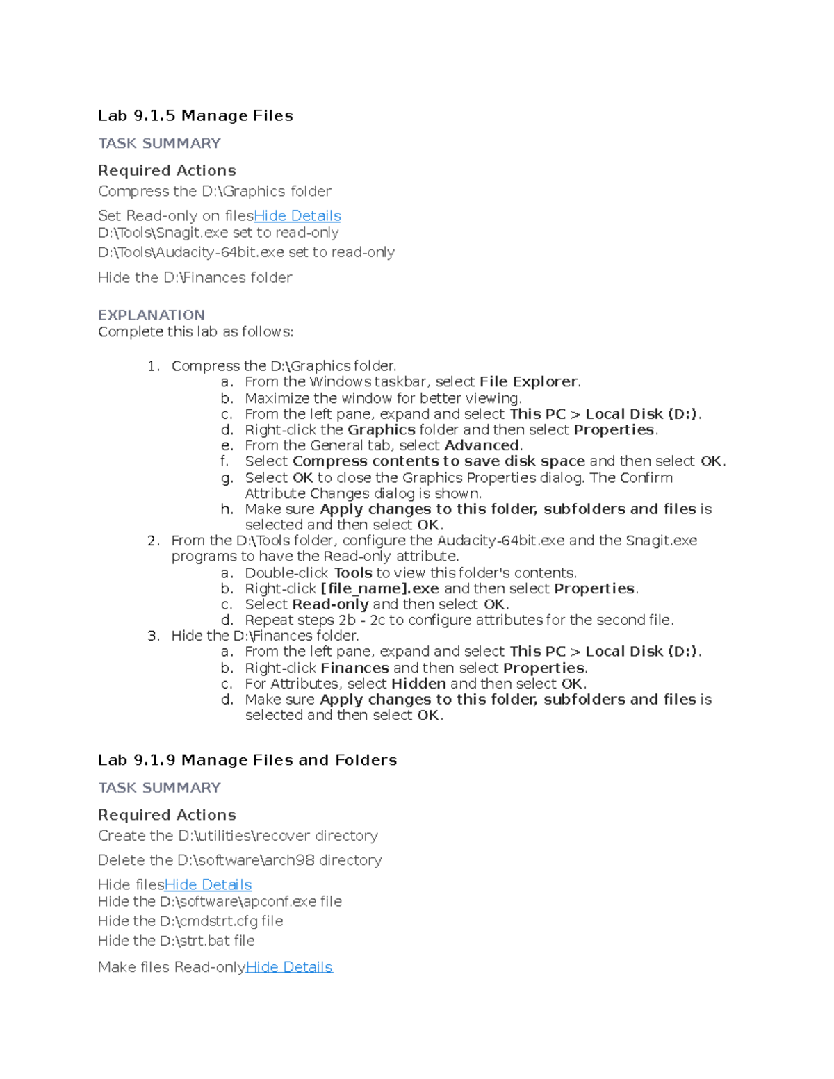 Lab 9: File Management and Permissions Tasks - Labsims - Studocu