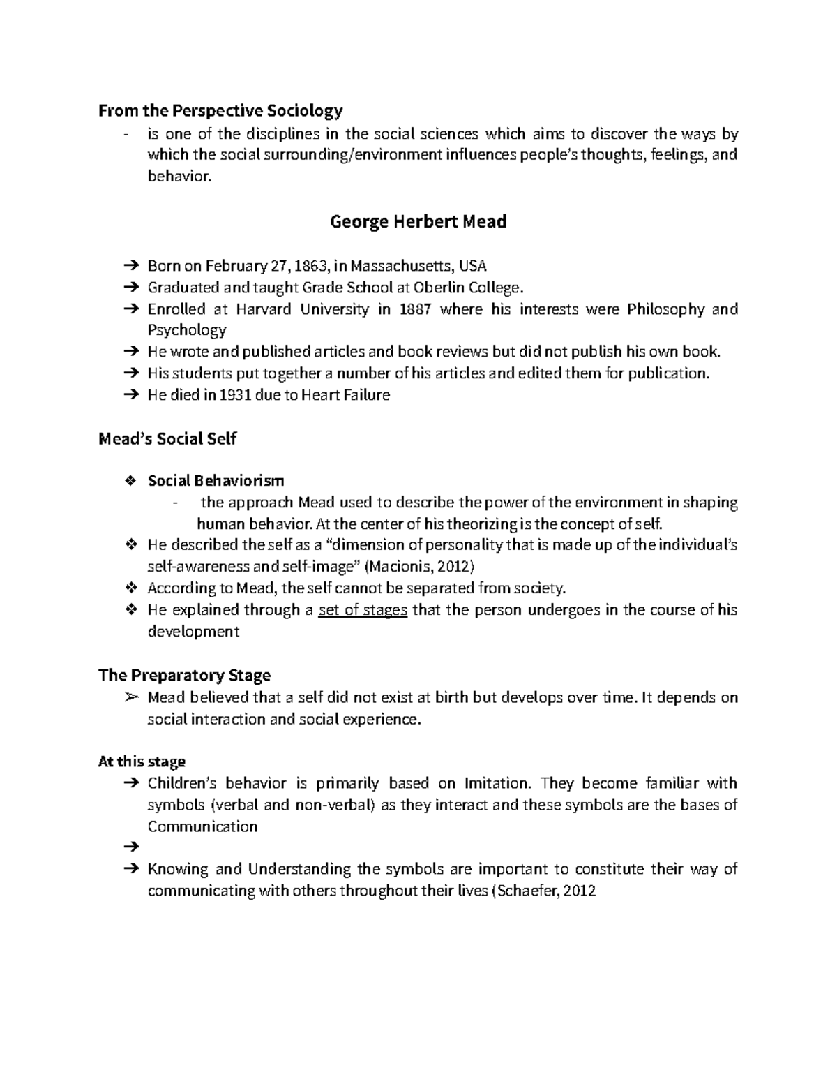 Lesson 2: The Social Self and Its Development in Sociology - Studocu