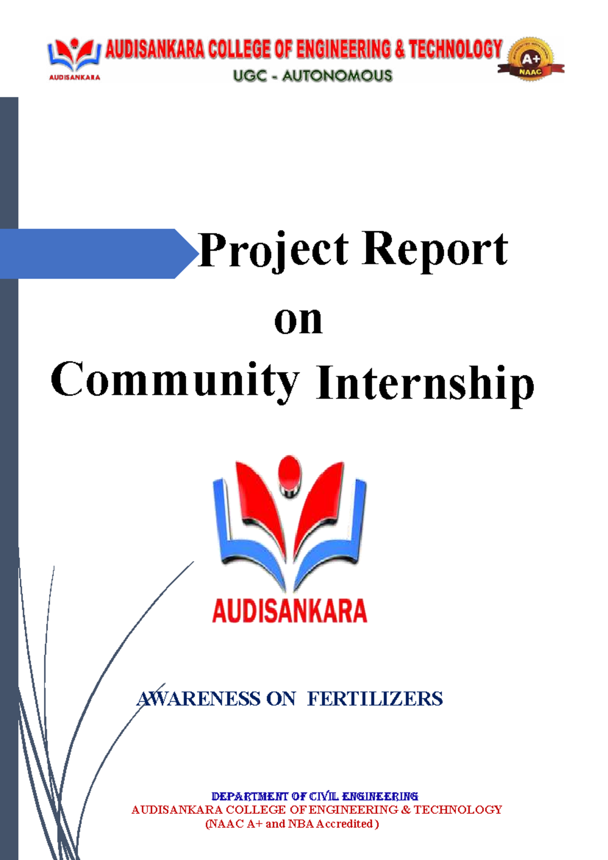 Community Internship Project Report on Fertilizer Awareness - CE ...