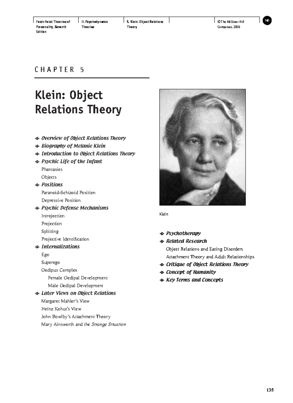 Klein's Object Relations Theory Overview in Psychodynamic Context (PSY ...