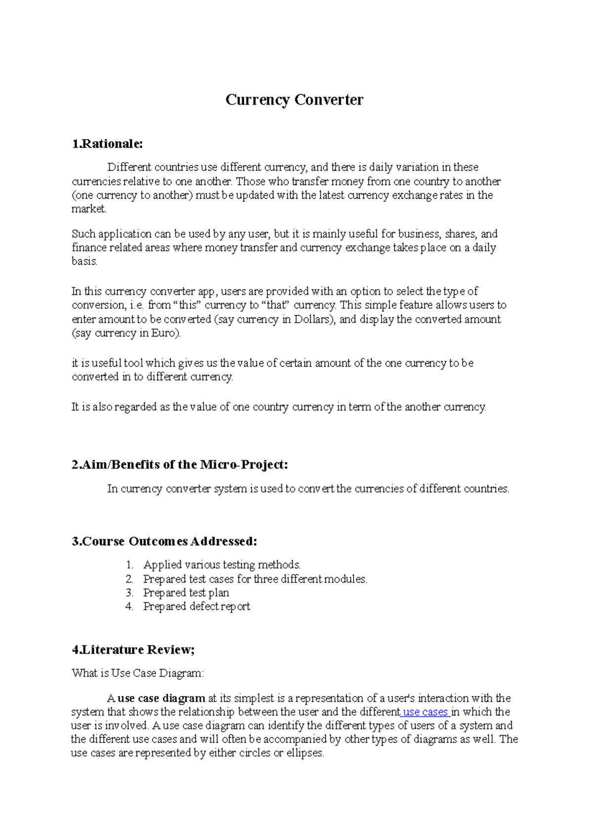 Currency Converter Micro-Project - Documentation and Testing Insights ...