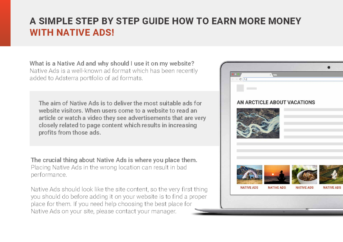 Adsterra Native Ads: Step-by-Step Guide to Boost Earnings - Studocu