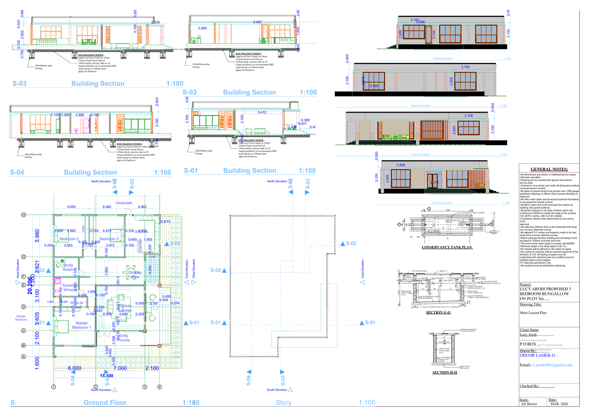 Lucy Arodi Proposed Bungalow (Main Layout Plan) 1:100 - Studocu