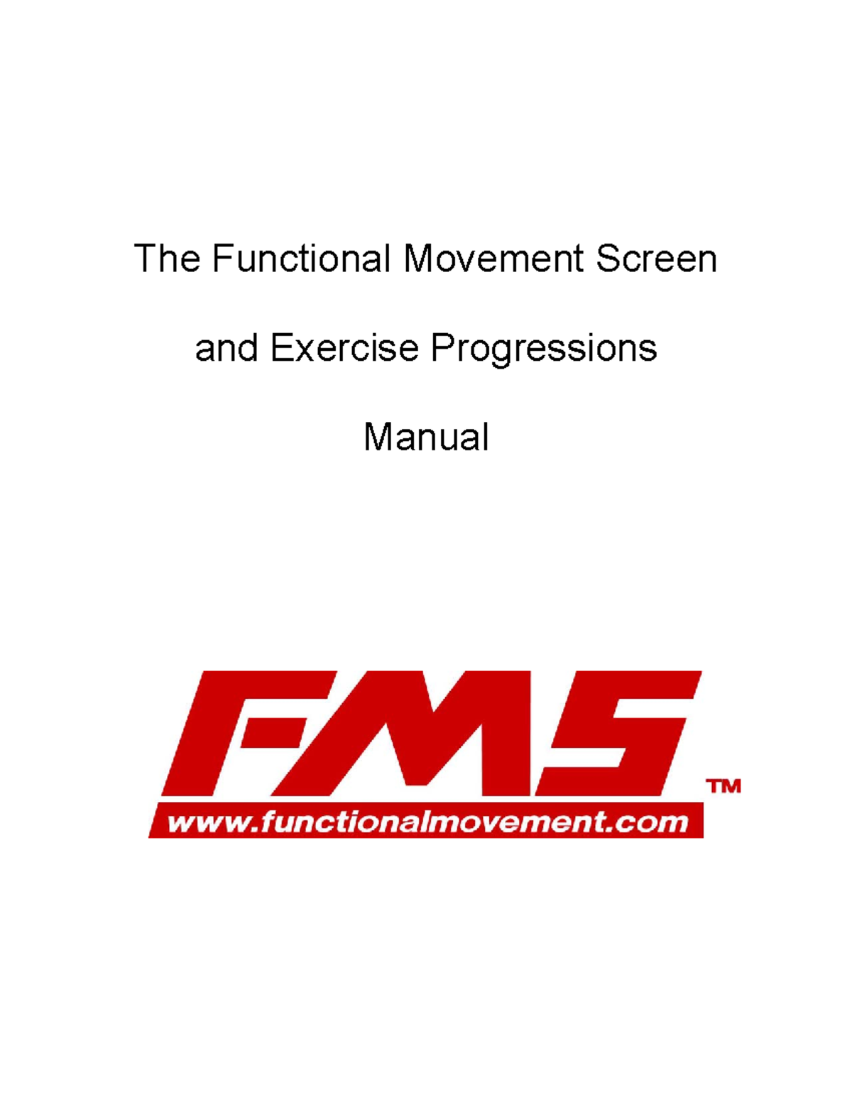 Functional Movement Screen & Exercise Progression Guide for Pros ...